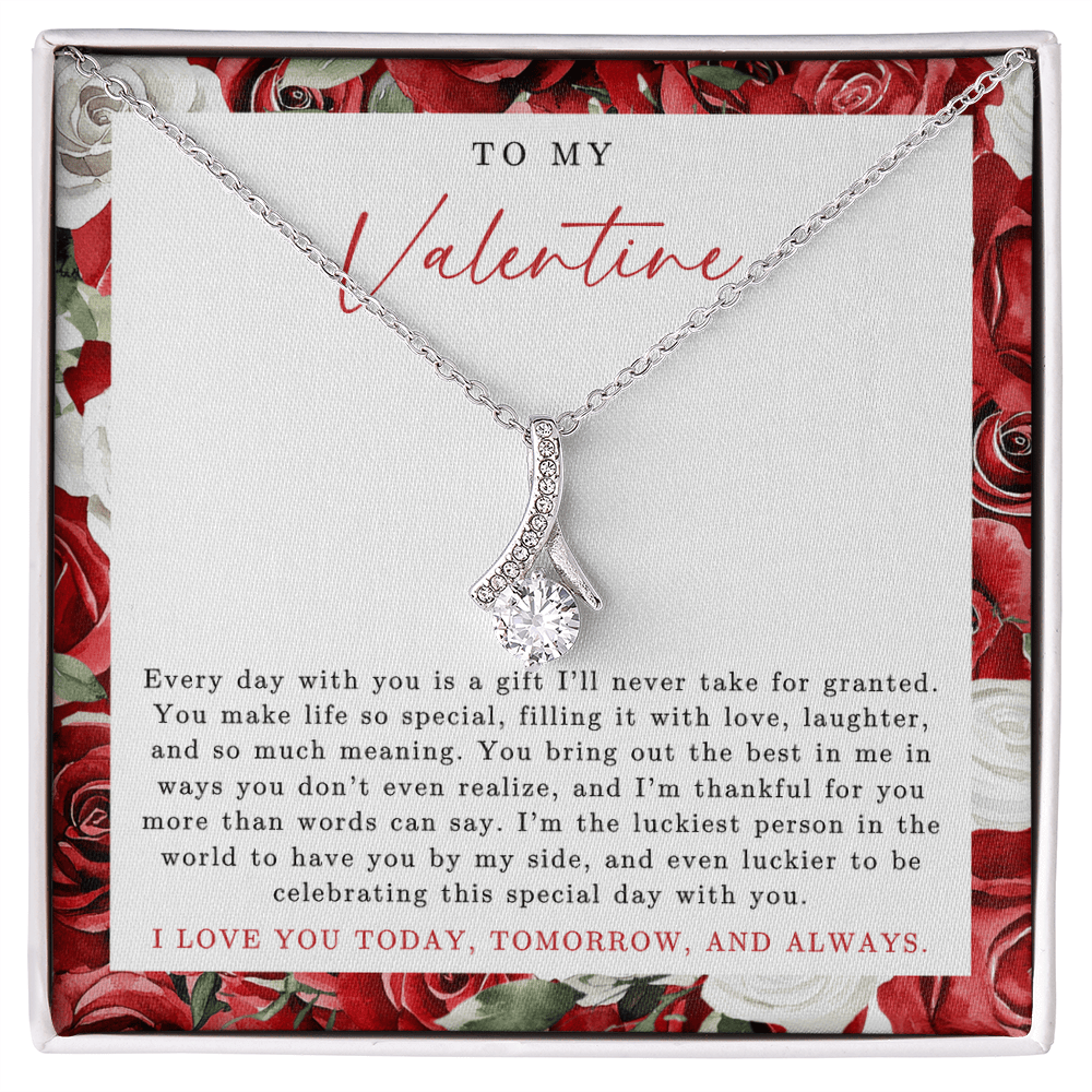 To My Valentine Necklace | Red Rose – Bae and Friends